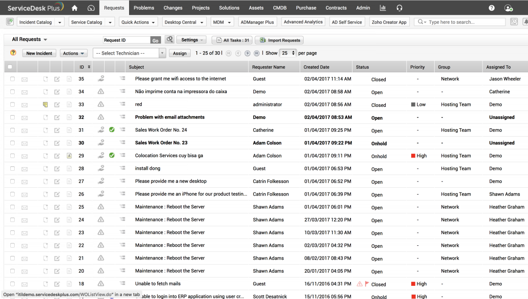 ServiceDesk Plus | Sertalink Belgium & Luxembourg
